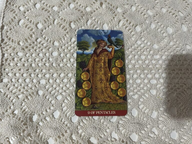 Nine of Pentacles Tarot Card Meaning and Interpretation - Tarot Institute