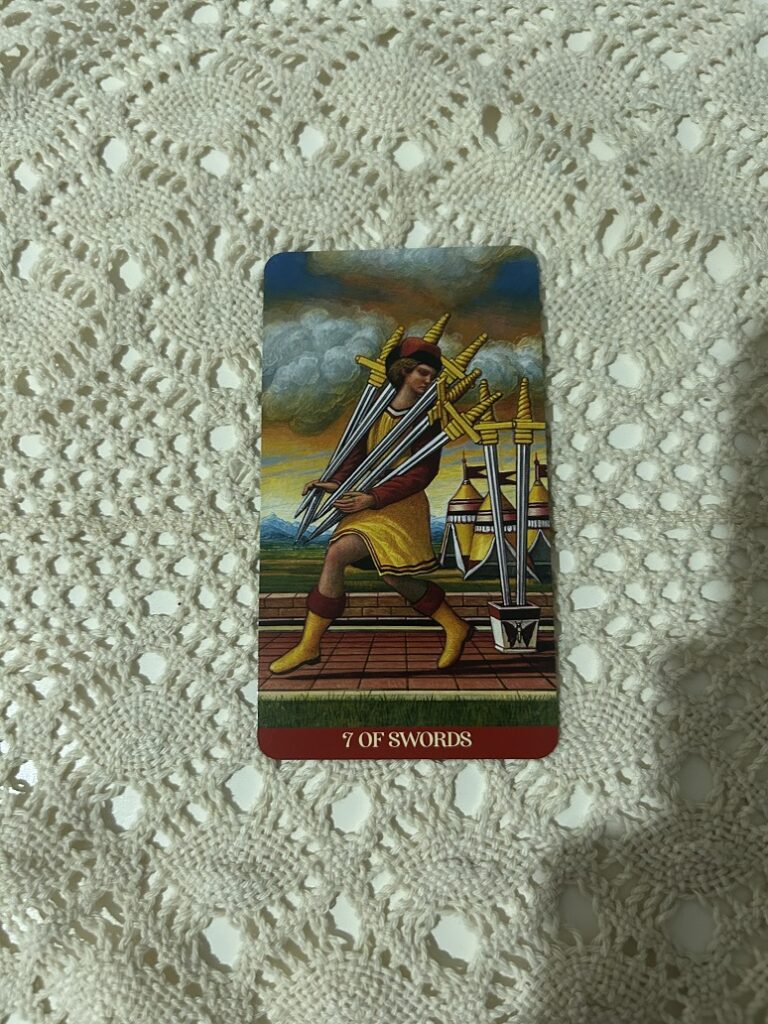 Seven Of Swords Tarot Card Meaning And Interpretation Tarot Institute