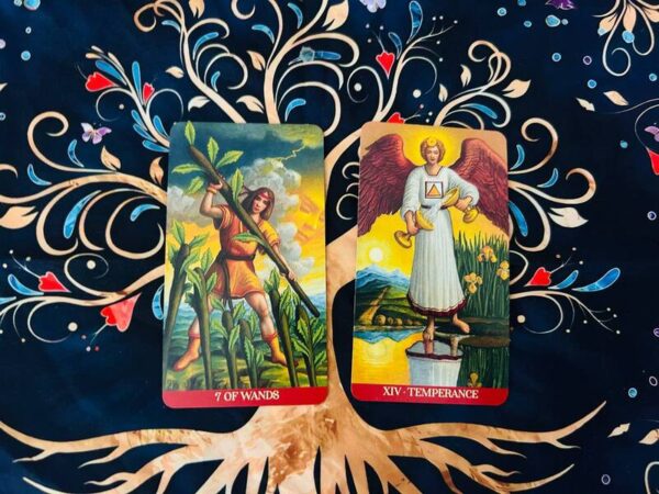 Seven of Wands and Temperance: Balancing Courage and Patience in Tarot ...